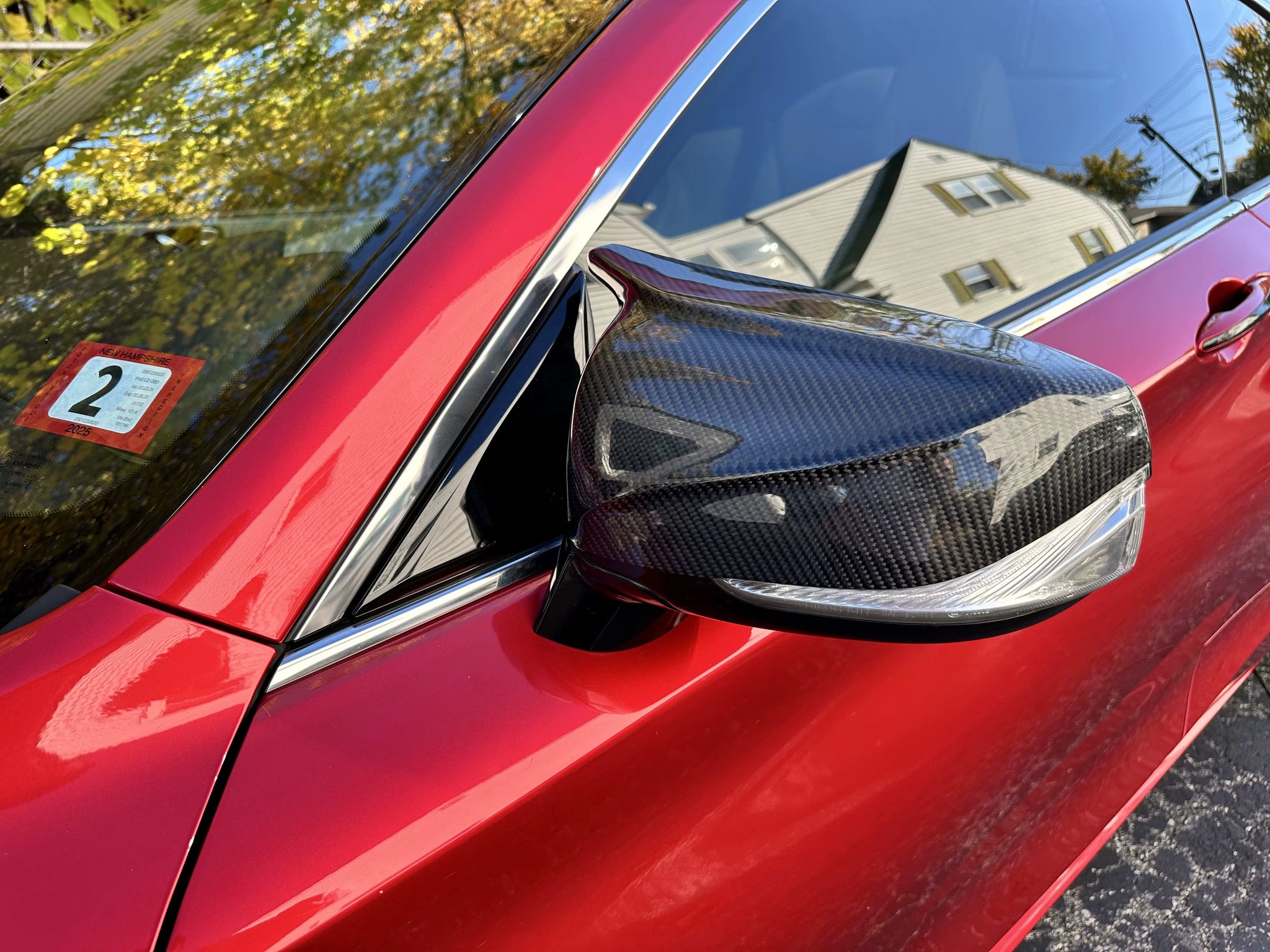 M Style V2 Carbon Fiber side Mirror Cap Replacement - Infiniti Q50 Q60