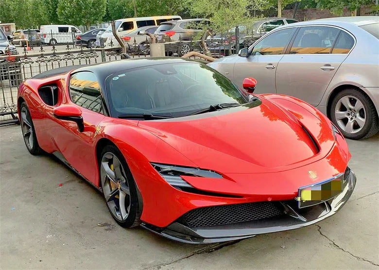 OEM Style Carbon Fiber Front Lip Set - Ferrari SF90 | CARBON DISTRICT